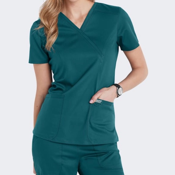 Cherokee | Tops | Cherokee Workwear Revolution Crossover Top W Badge ...